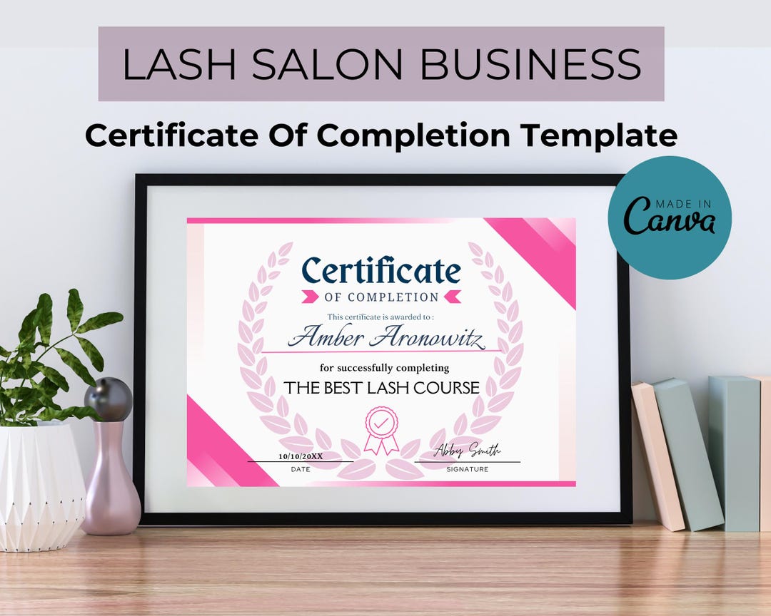Editable Training Certificate Template, Esthetician Template, Printable ...