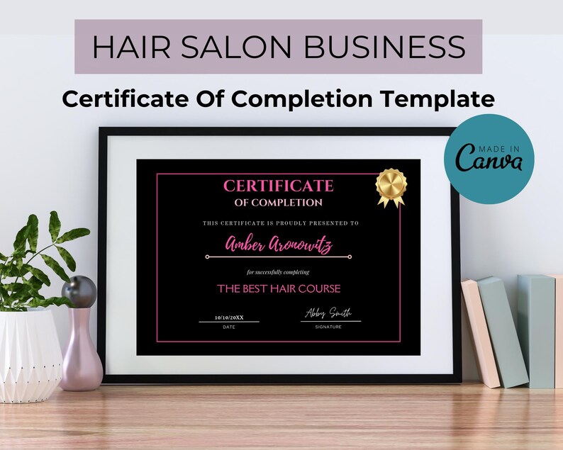 Editable Training Certificate Template, Esthetician Template, Printable ...