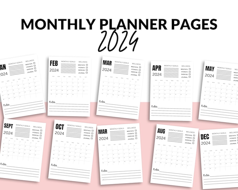 Creative Monthly Planner Sheets Digital Download - Etsy