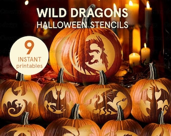 wolf pumpkin templates