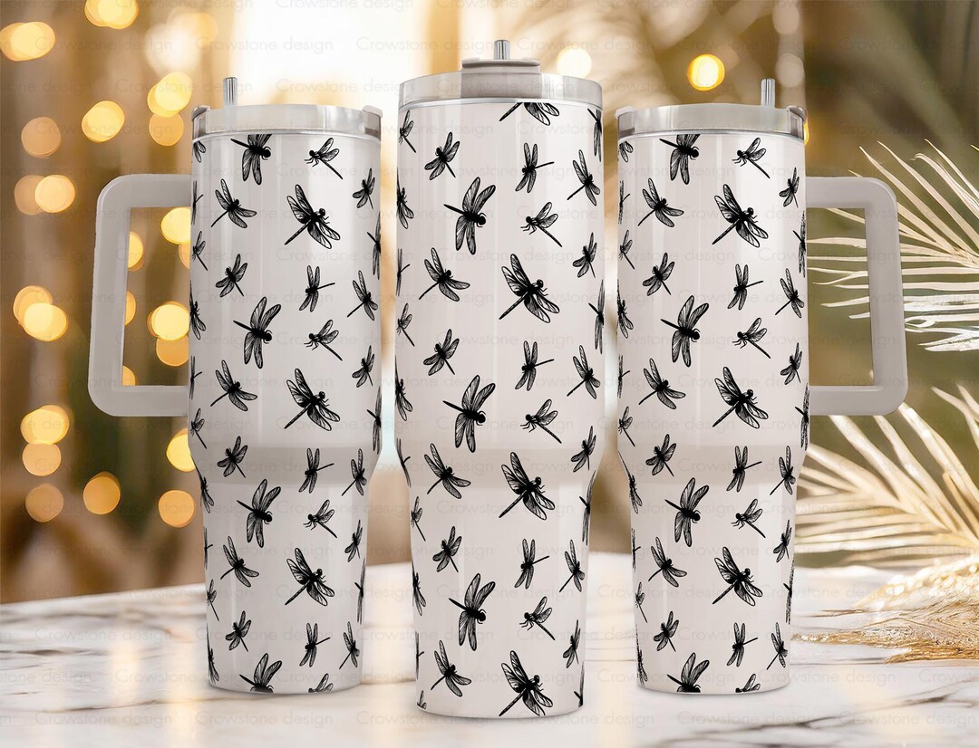 Dragonfly Tumbler Wrap, 40 Oz Stanley Tumbler Full Wrap,laser Engrave ...