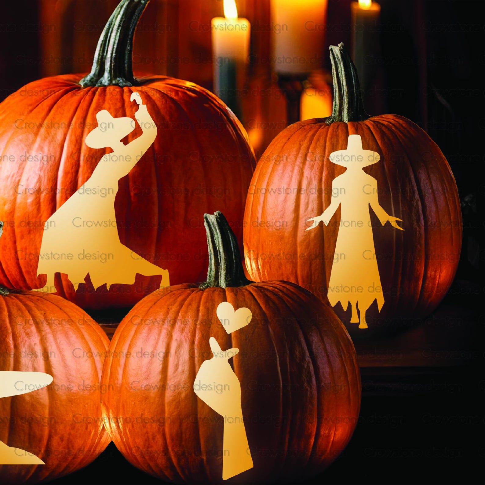 5 K-pop Music Halloween Pumpkin Carving Stencils,printable Teenagers ...