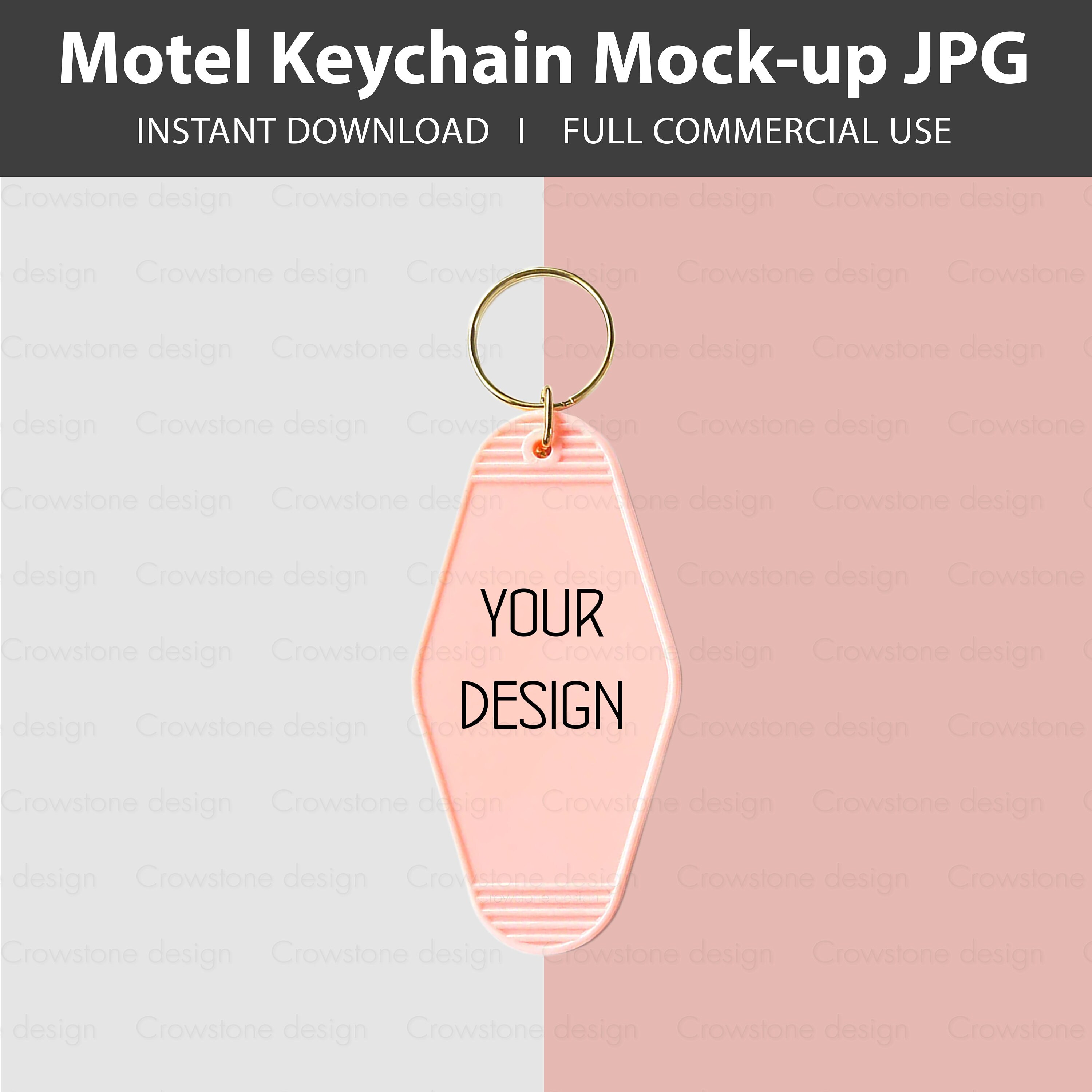 Vintage Motel Key Tag Mock Up, Commercial Use, Stylish Aesthetic Mockup ...