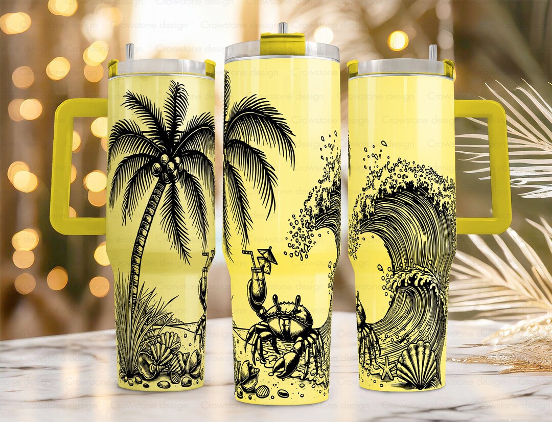Crab Tumbler Wrap, 40 Oz Stanley Tumbler Full Wrap,laser Engrave ...