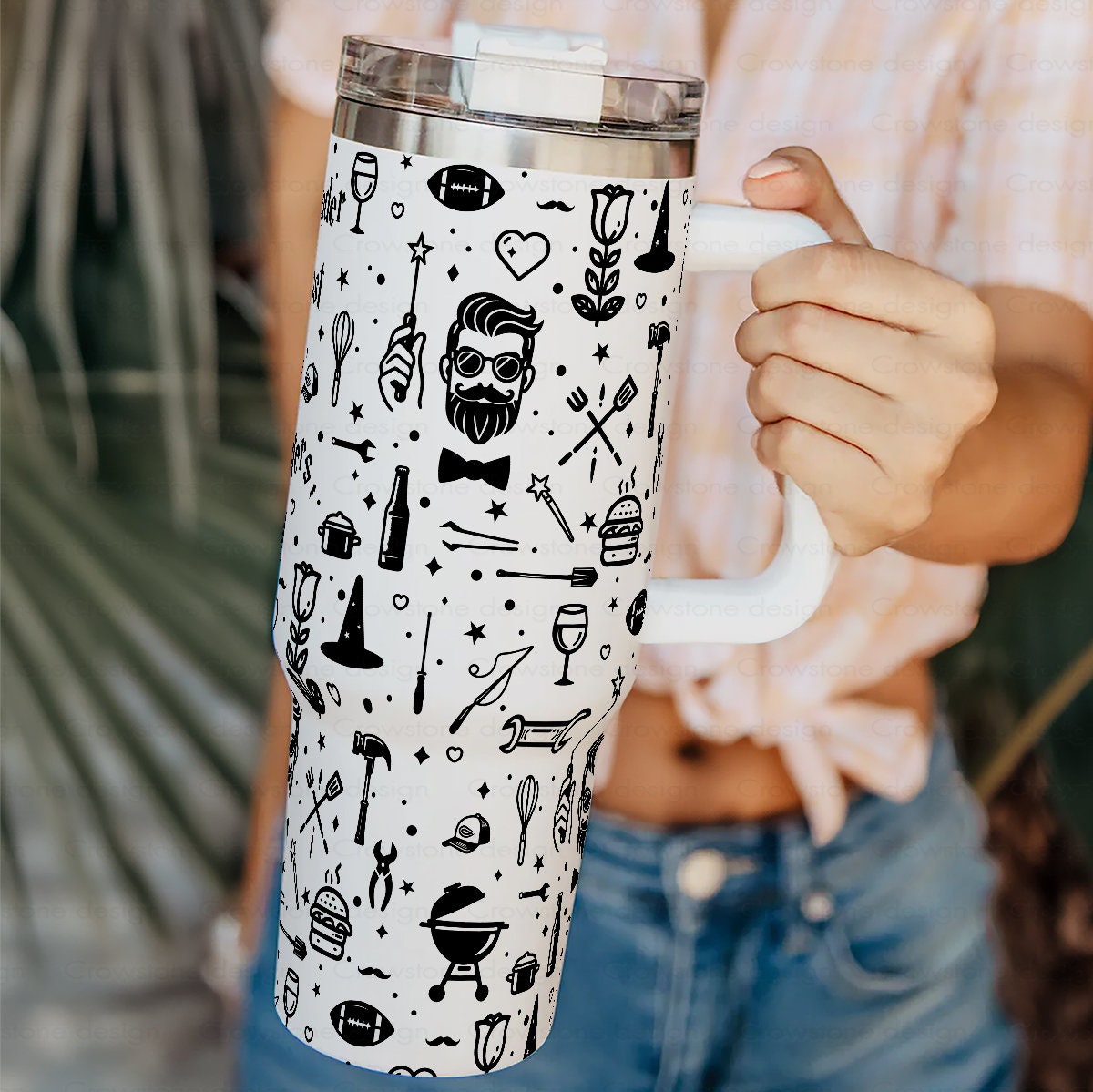 Fathers Day Daddy Tumbler Wrap SVG,40 Oz Stanley Tumbler Full Wrap ...