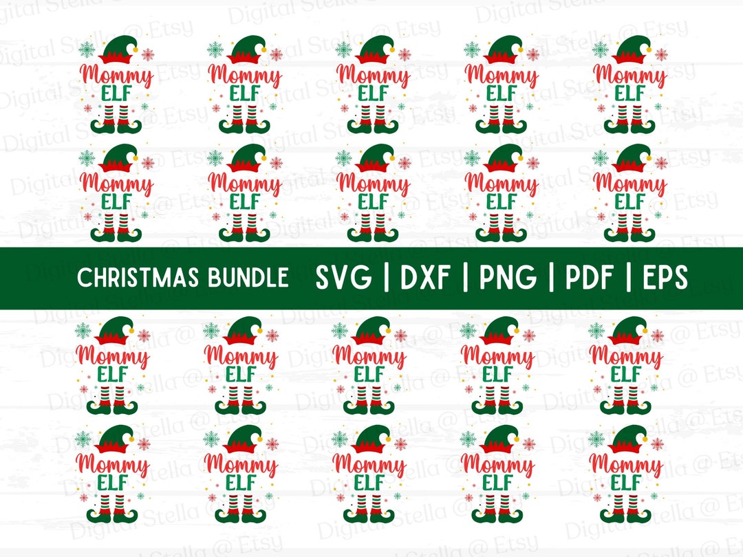 Christmas Elf Family Bundle SVG, Elf Svg, Mama Elf Svg, Elf PNG ...