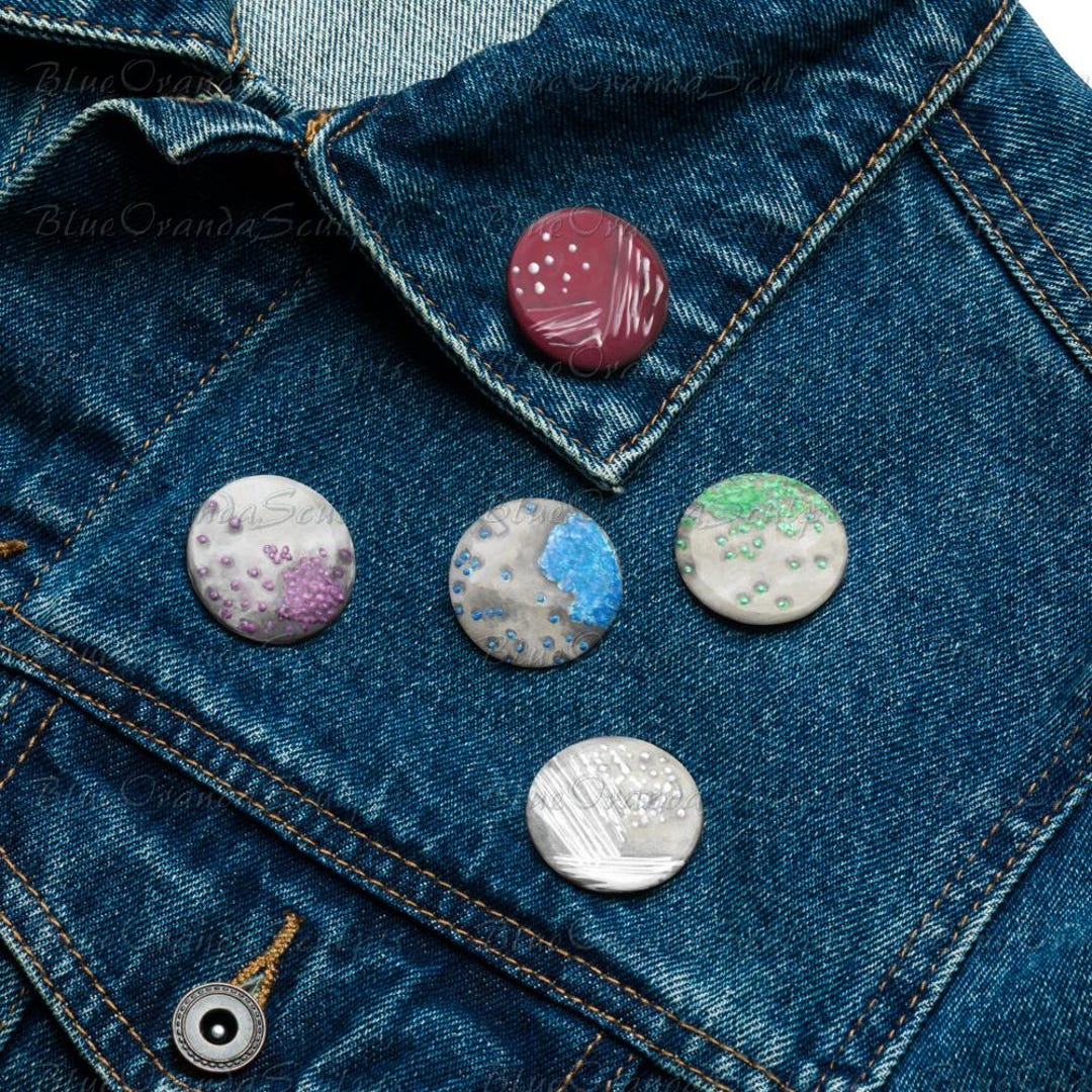 1.25" Bold Colors Microbiology Pin Set for Lanyard– Candida Yeast Blood ...