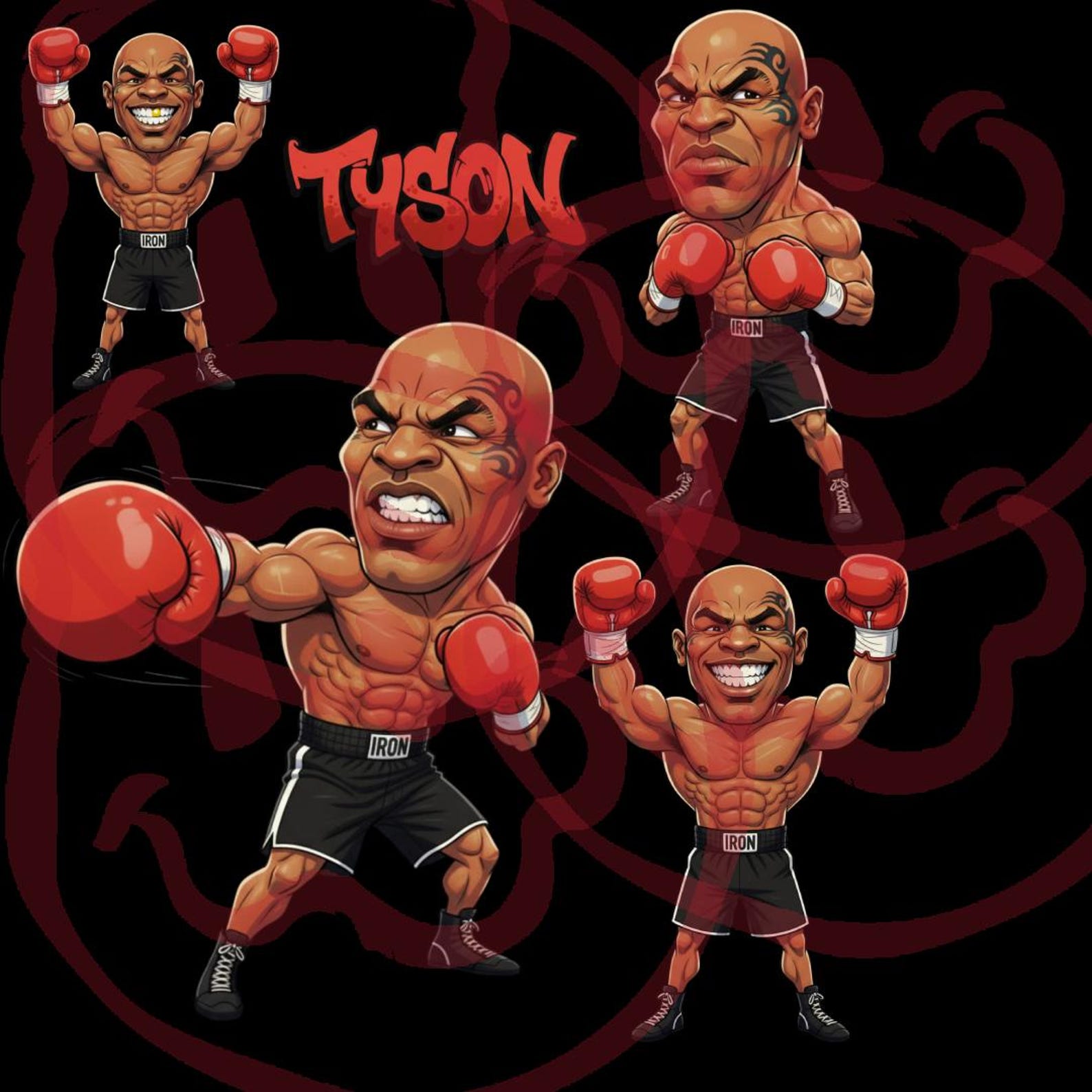 4x Iron Mike Tyson Png - Etsy