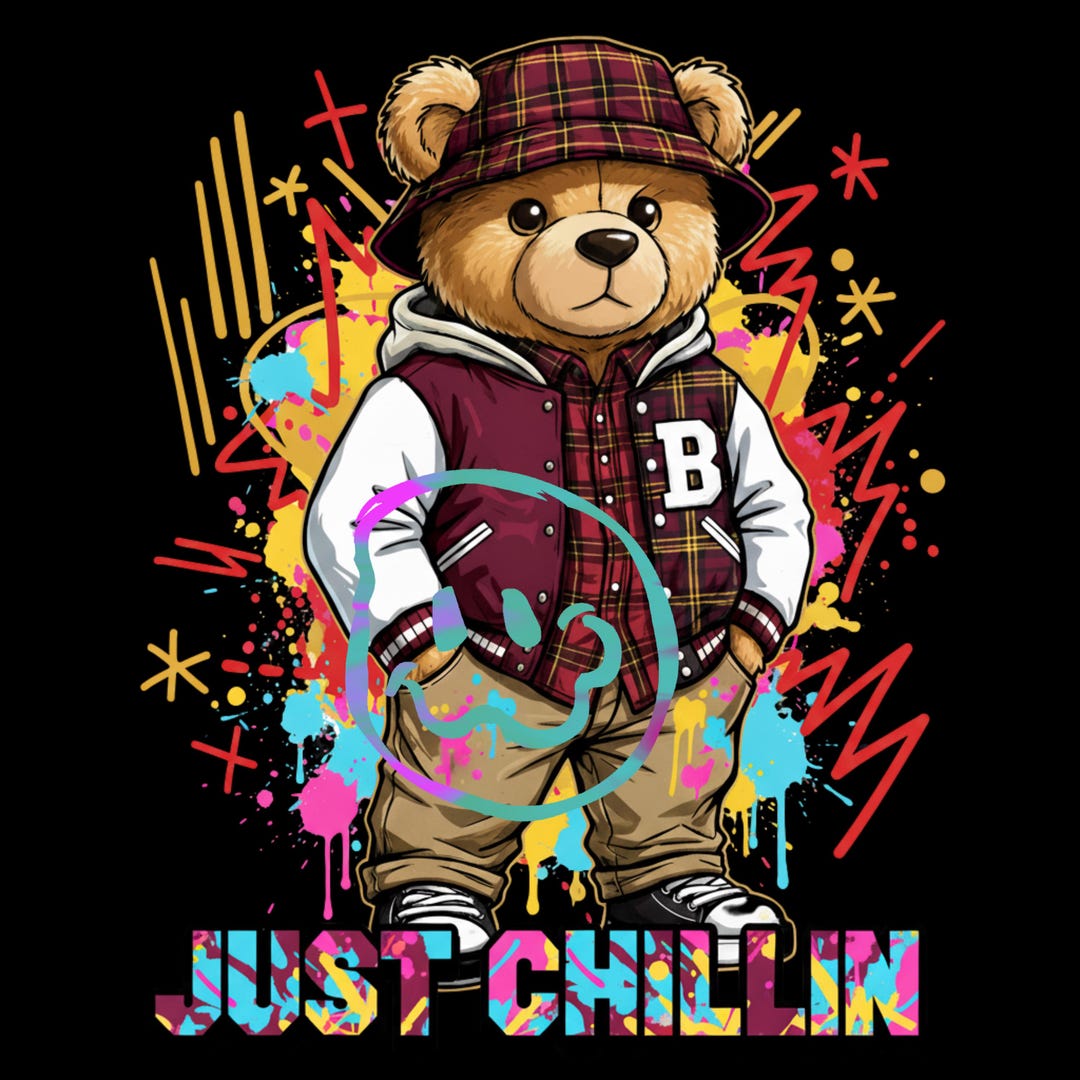 Just Chillin Bear Png - Etsy