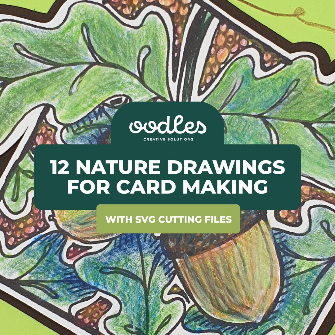 Drawings of Plants Colouring in and Card Making SVG Cutting Files for ...