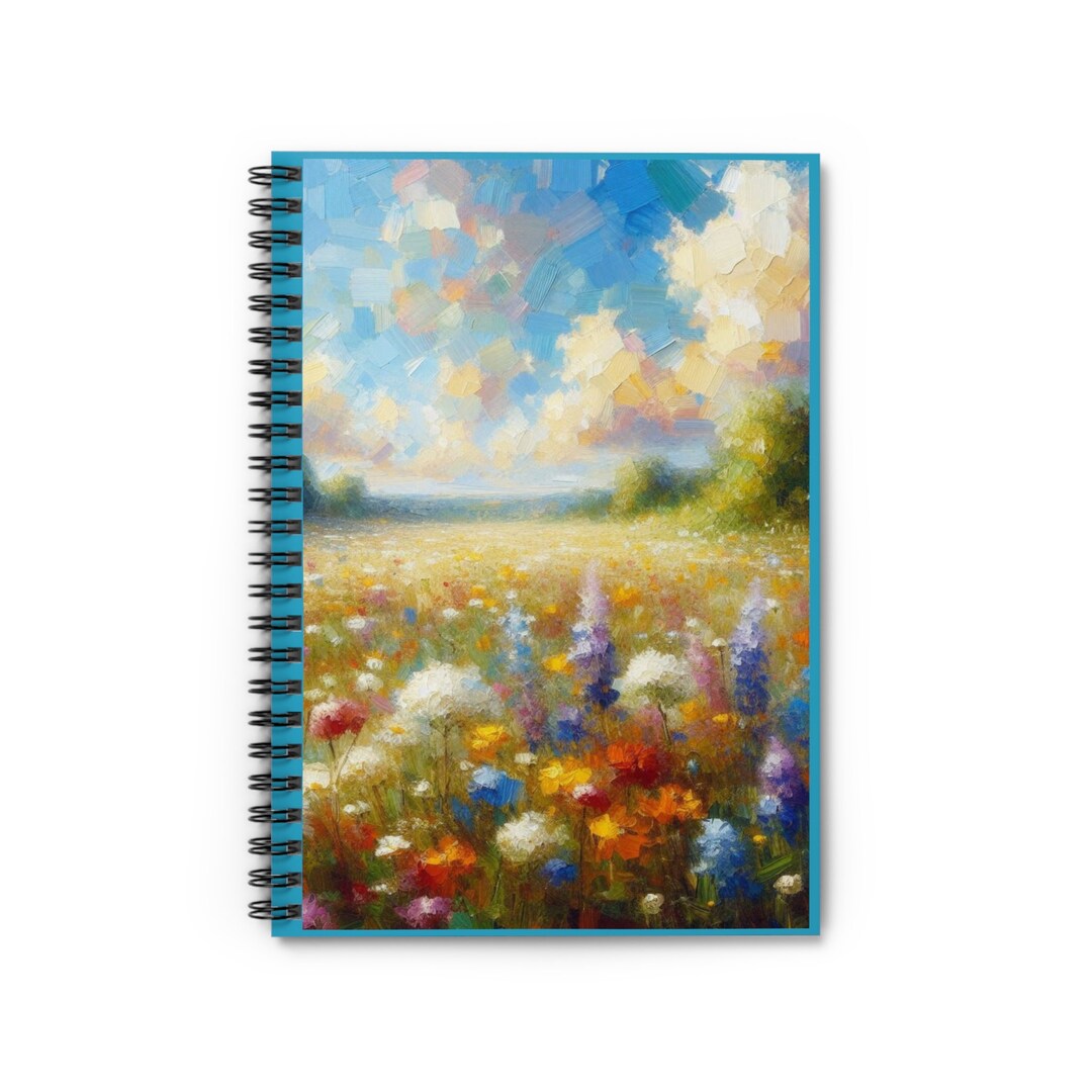 Impressionist Wildflowers Notebook - Artistic Journal With Colorful ...