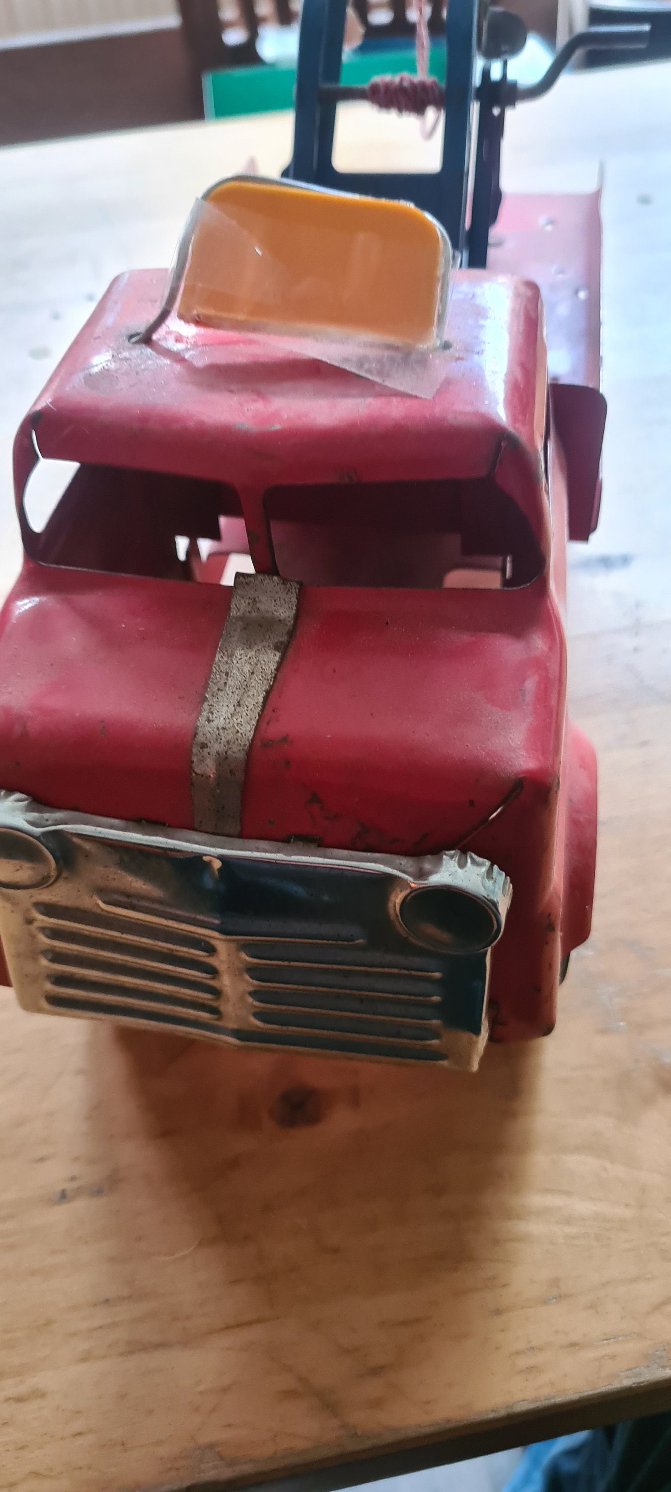 Triang Red Crane Truck - Etsy Australia