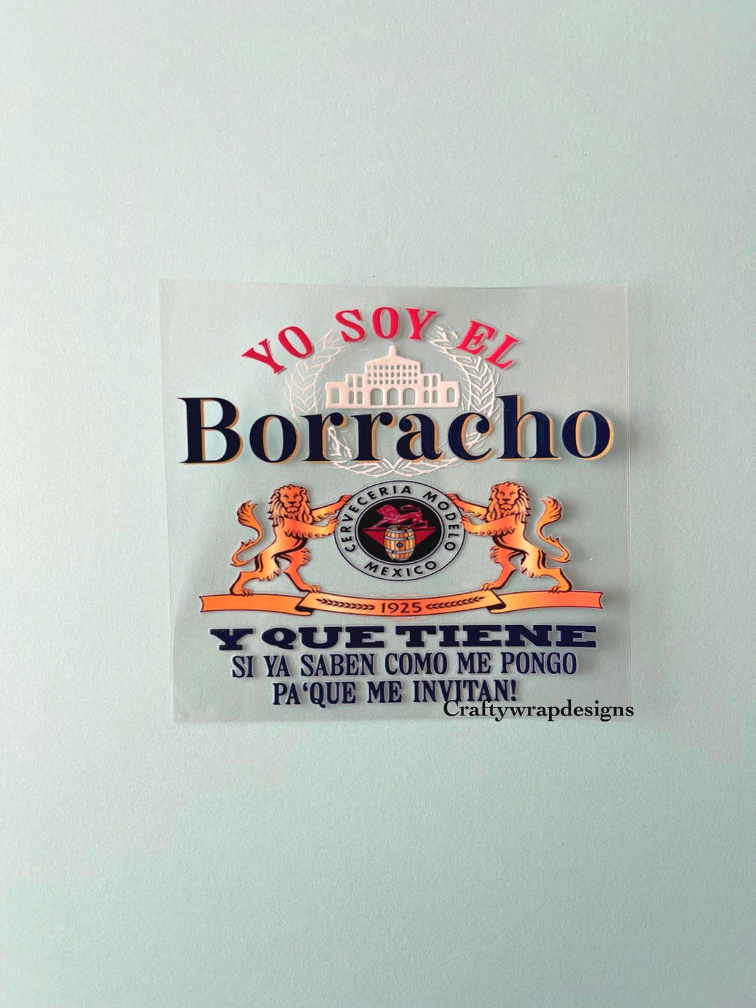 Borracho UV DTF Decal - Funny Dad Cup Sticker, Ready to Apply - Etsy