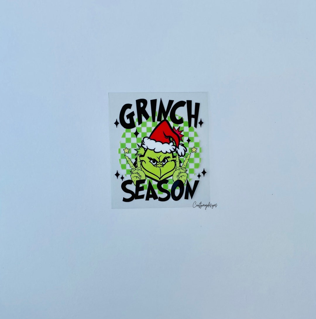 Uv Dtf Grinch Decal Grinch Season Decal Ready to Ship Decal - Etsy
