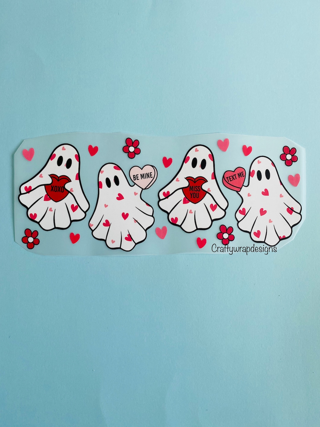 DTF Valentine's Day Ghost Shirt Transfer, Ghost Transfers, Retro Valentine Dtf, Valentine's Day ...