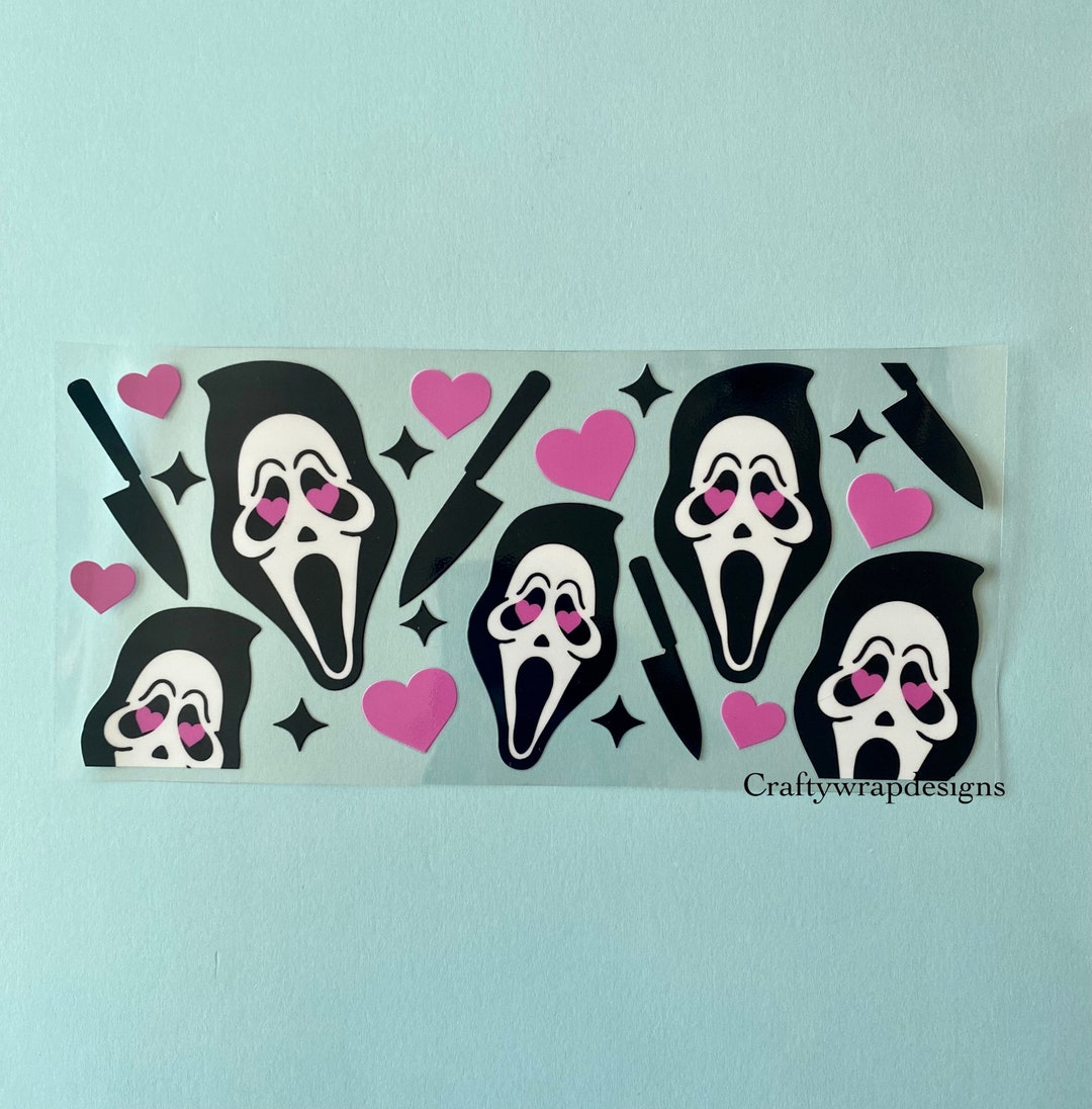 Uv Dtf Scream Halloween Wraps, Scream Uvdtf Cup Wraps, Permanent Cup ...