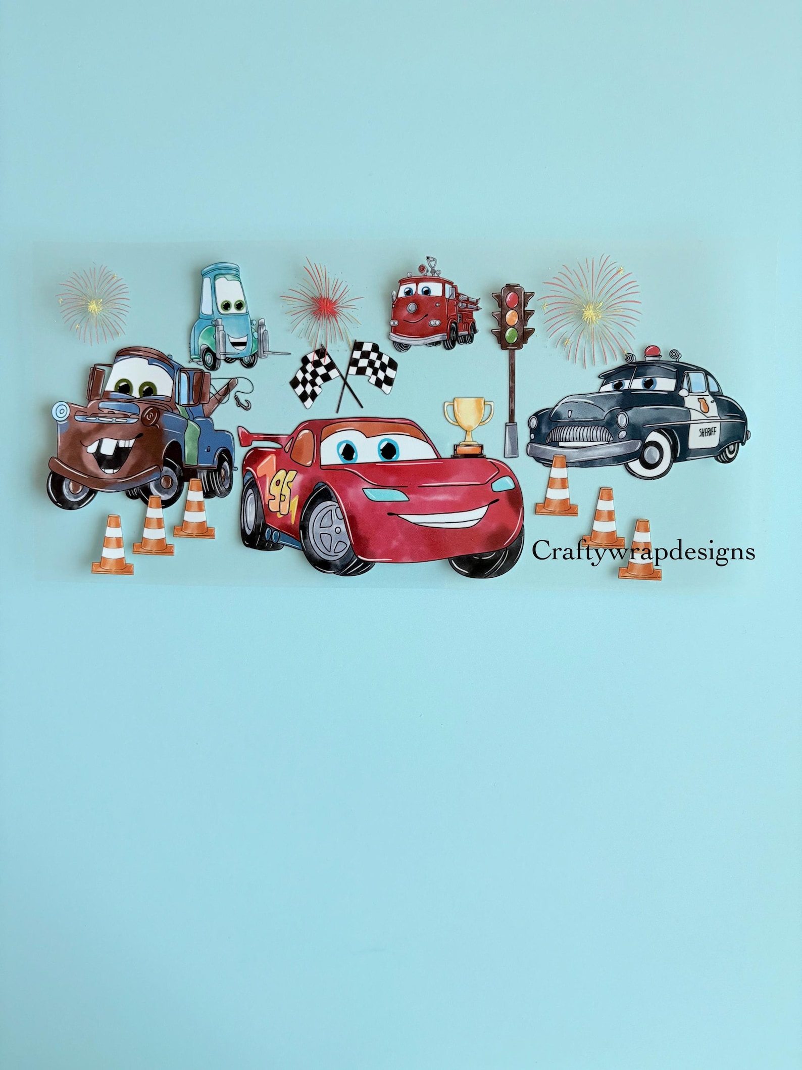 Cars UV DTF Cup Wrap, Uvdtf Stickers for Cups and Tumblers, Permanent ...