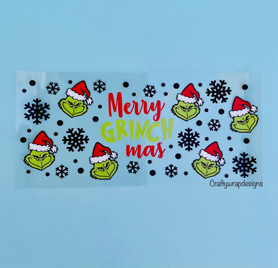 Uv Dtf Grinch Cup Wrap, Christmas Cup Wraps, Ready to Ship Cup Wraps ...