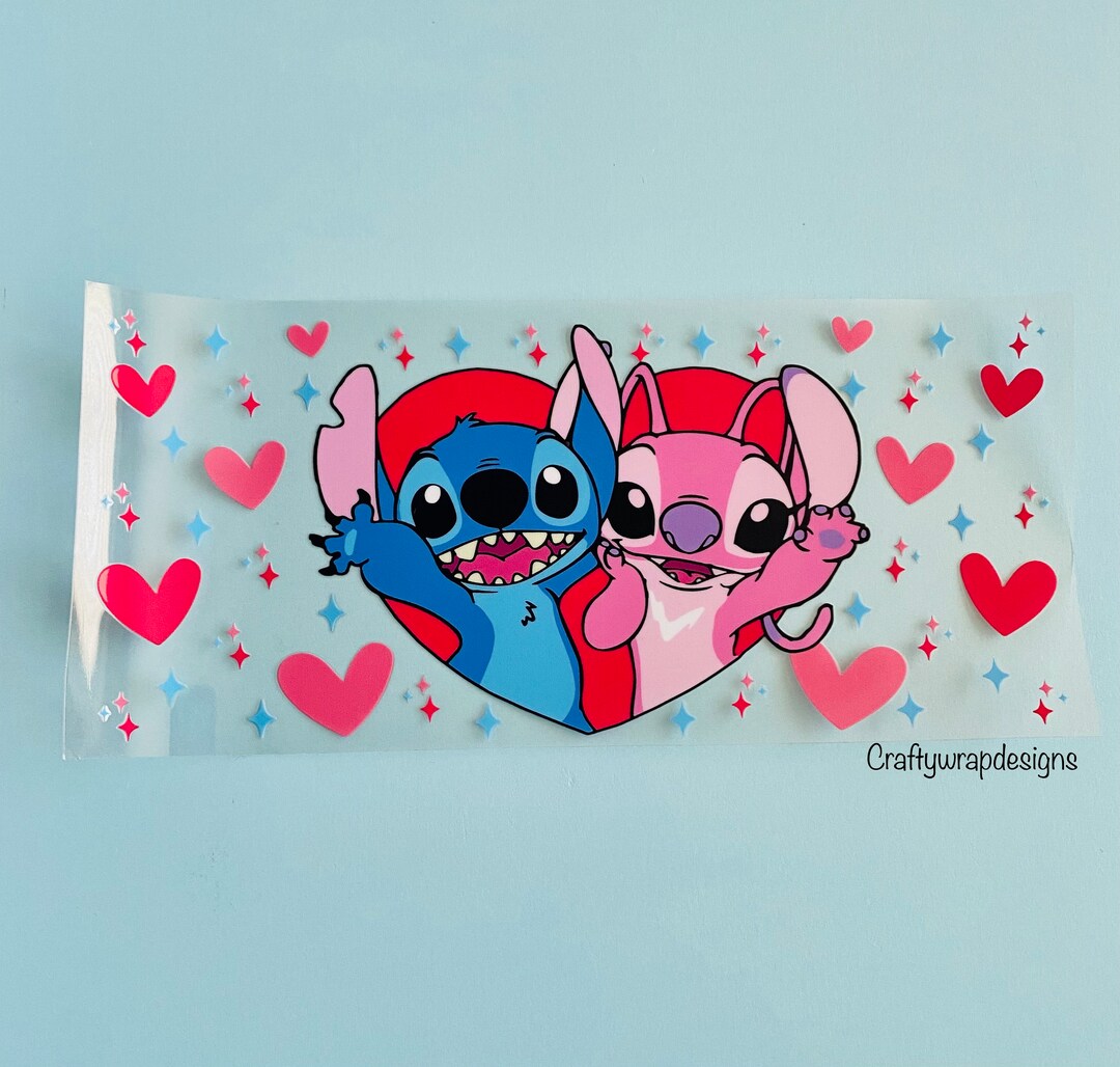 Uvdtf Cup Wraps Stitch Themed Uv Dtf Can Glass Cup Wraps - Etsy