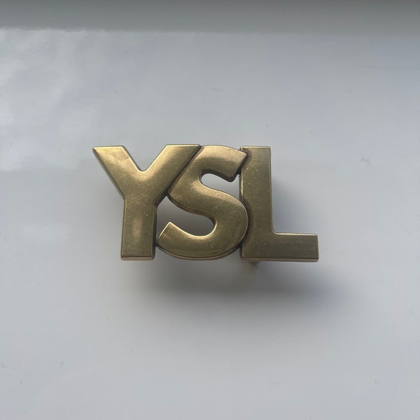 Ysl Metal Logo - Etsy