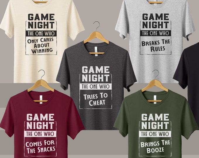 Game Night Custom Shirt, Funny Game Night Shirts, Matching Family Board ...
