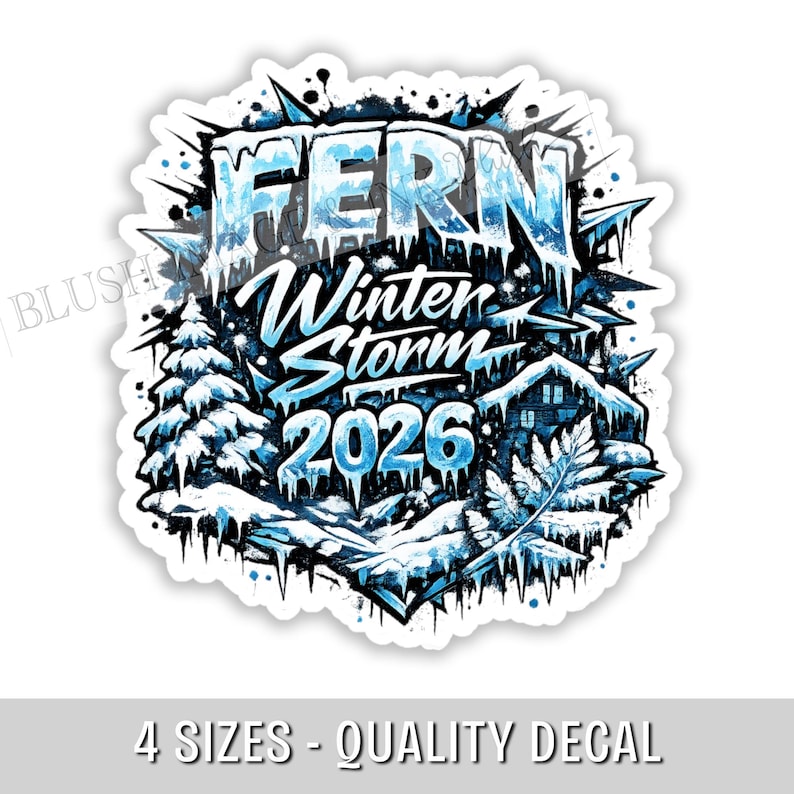 2026 Freeze Winter Storm Fern 2026 Sticker Decal Blizzard Snowstorm ...