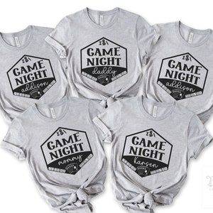 Custom Game Night Shirt, Funny Game Night Shirts, Matching Family Board ...