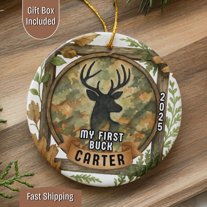 First Buck Tree Ornament - Etsy