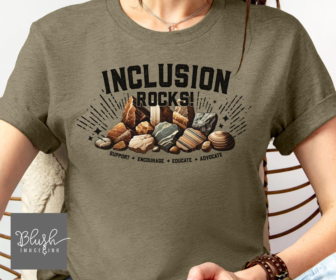 Inclusion Rocks Shirt Diversity Equality Kindness Tee Social Justice ...