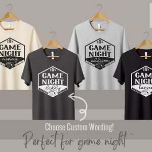 Custom Game Night Shirt, Funny Game Night Shirts, Matching Family Board ...