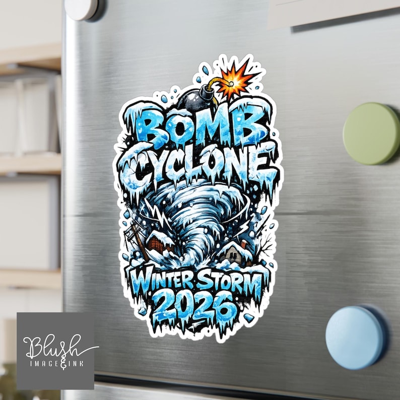 Lineman Winter Storm Bomb Cyclone 2026 Blizzard Hard Hat Sticker for ...