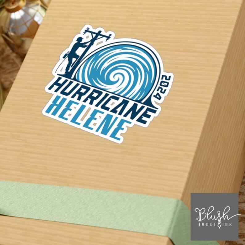 Hurricane Helene 2024 Hard Hat Decal Lineman Gift 2024 Hurricane Helene ...