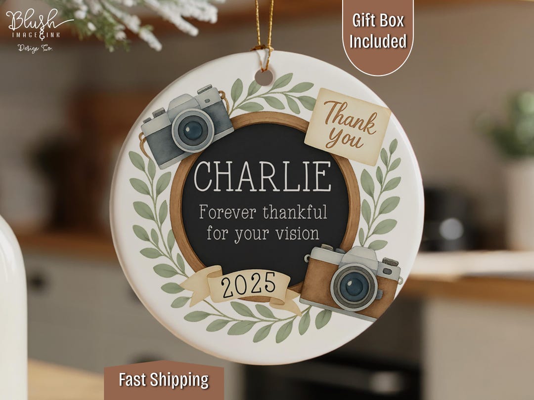 Photographer Ornament Custom Thank You Gift Personalized Photography ...