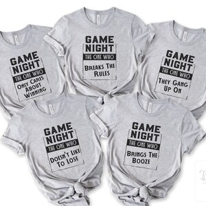 Game Night Shirts for Family Game Night Matching Shirts for Friends ...