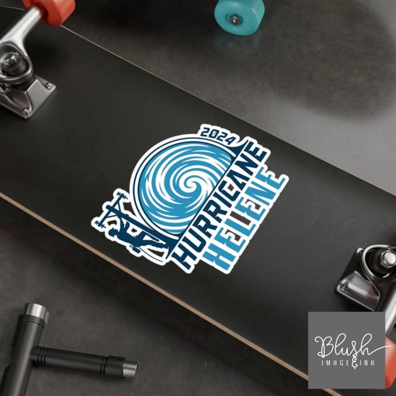 Hurricane Helene 2024 Hard Hat Decal Lineman Gift 2024 Hurricane Helene ...