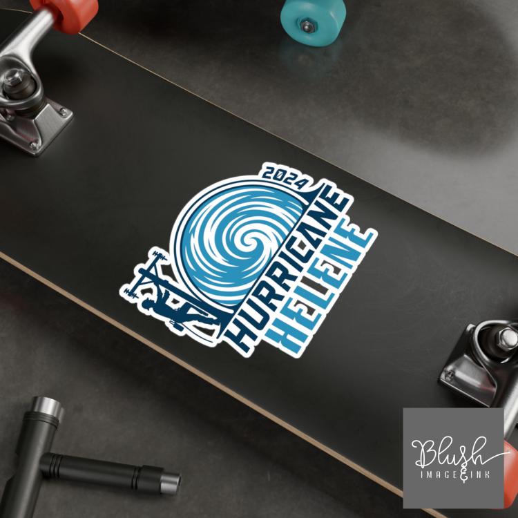 Hurricane Helene 2024 Hard Hat Decal Lineman Gift 2024 Hurricane Helene ...