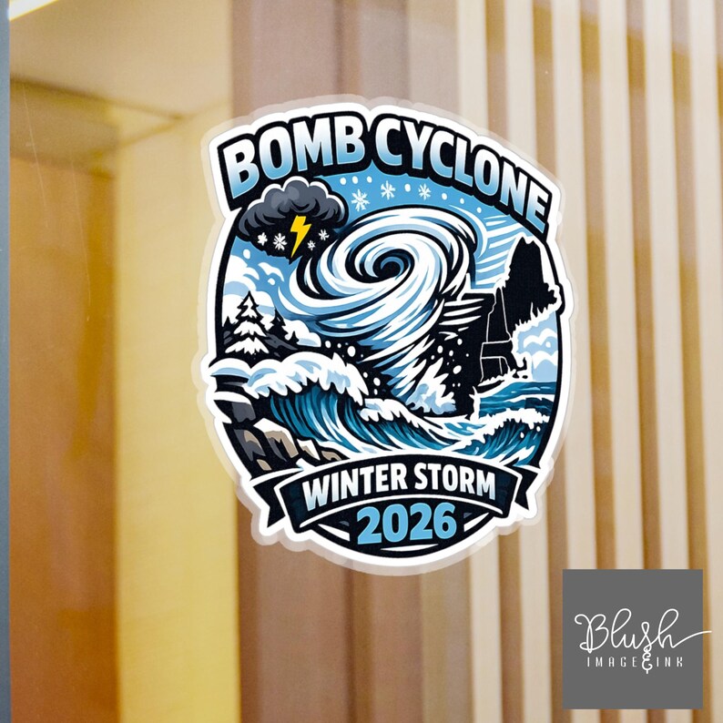 Bomb Cyclone Sticker Decal Winter Storm 2026 Meteorologist Gift Ideas ...