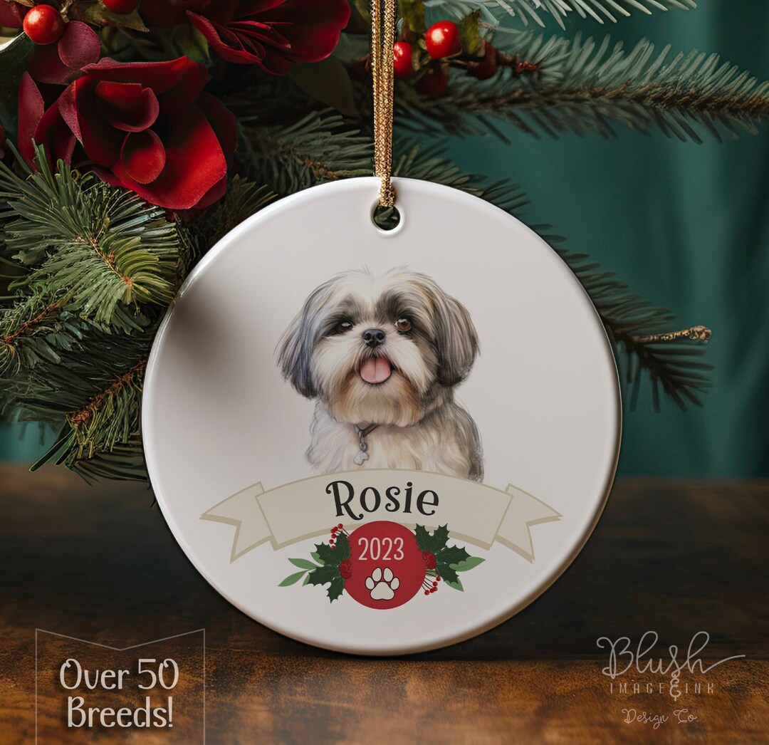 Shih Tzu Christmas Ornament, Any Breed Ornament, Shih Tzu Lover, Gift ...