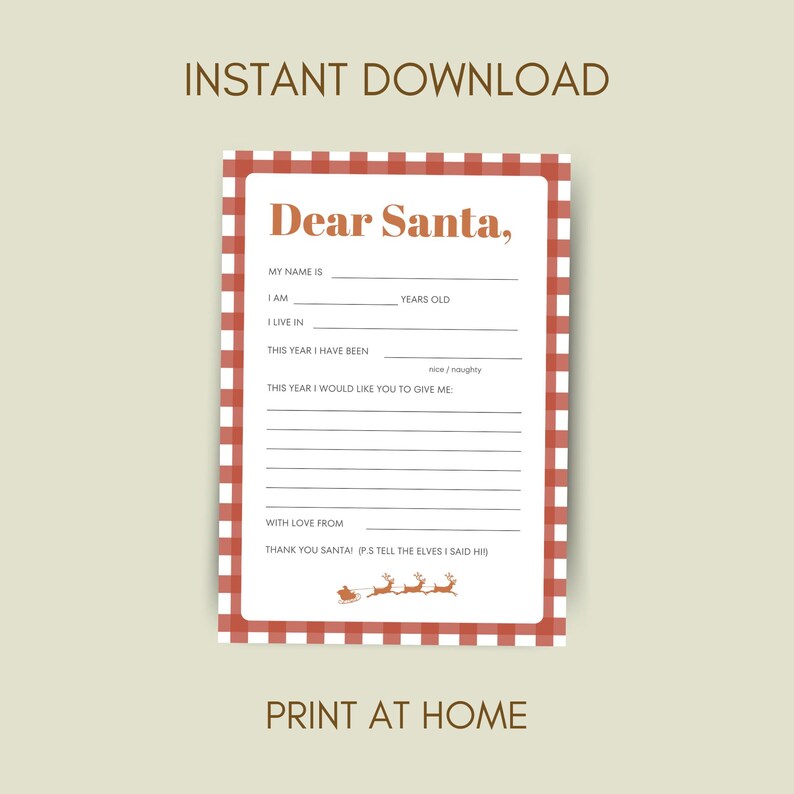 Printable Letter to Santa | Letter to Santa Claus, Letter to Santa ...