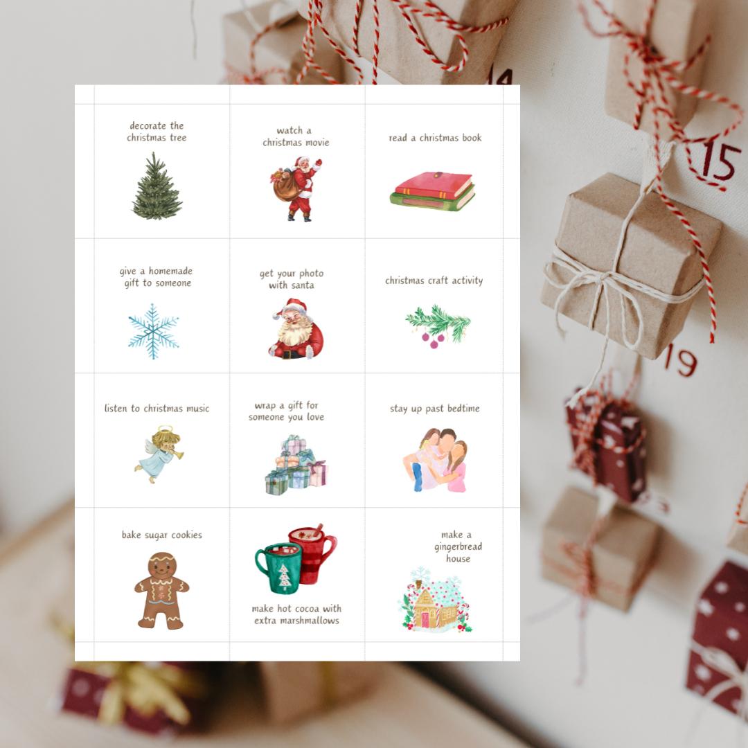 Kids Christmas Advent Activity Cards: Printable Holiday Tradition ...