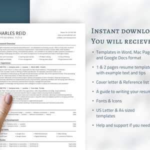 MODERN COMPACT Ats-friendly Resume Template, Hassle Free and Easy ...