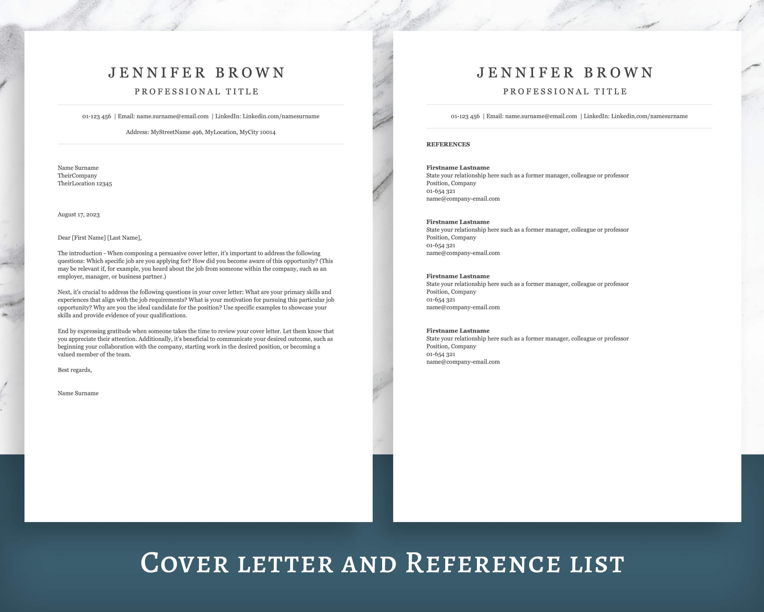 NEW MODERN Ats-friendly Resume Template in Word, Google Docs & Pages. 1 ...