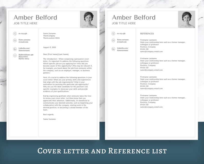 BEST MODERN 2-column Resume With Photo. CV Template in Microsoft Word ...