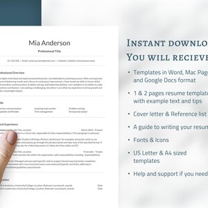BEST Ats-friendly Resume Template in Word, Google Docs & Mac Pages ...
