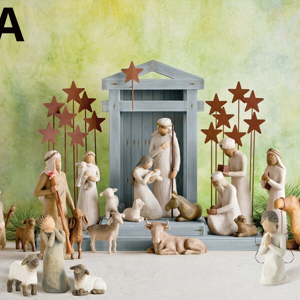 Easter Creche Scene - Etsy