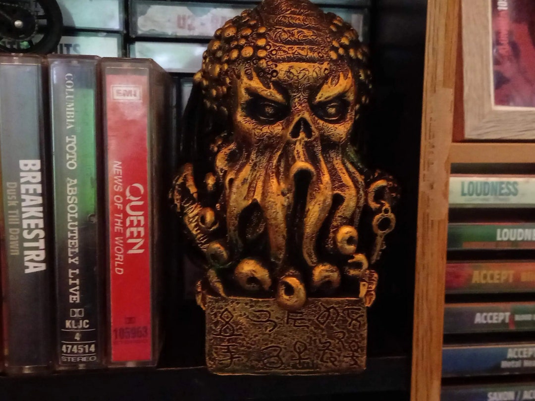 Vintage Skull Cthulhu Statue Home Decor Resin Crafts Ornaments Octopus ...
