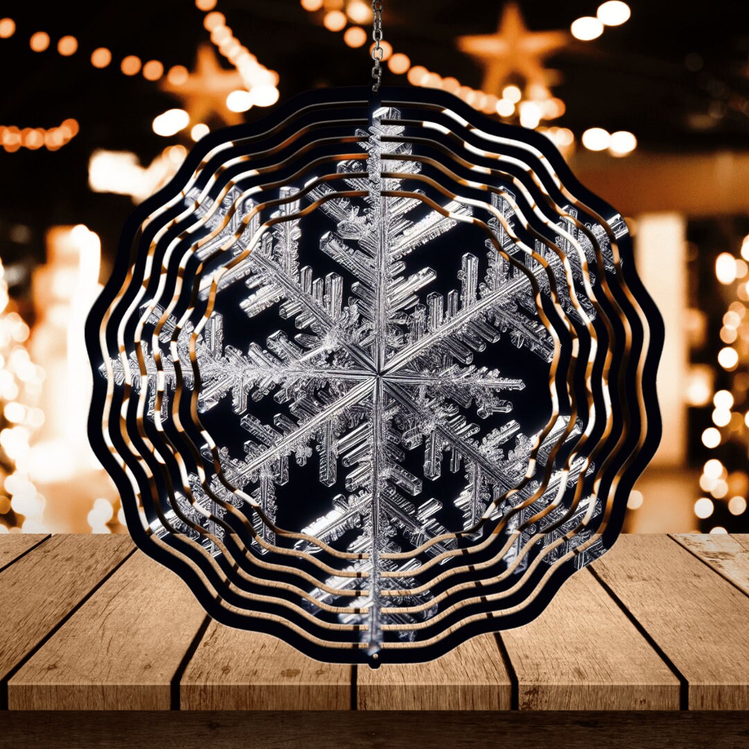 Snowflake Wind Spinner Sublimation Design Template. Instant Digital ...