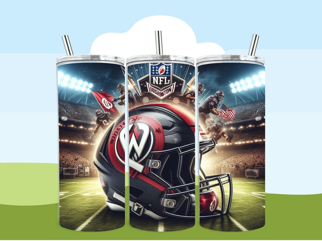 Washington Commanders Tumbler Wrap Sublimation Design Template. Instant ...