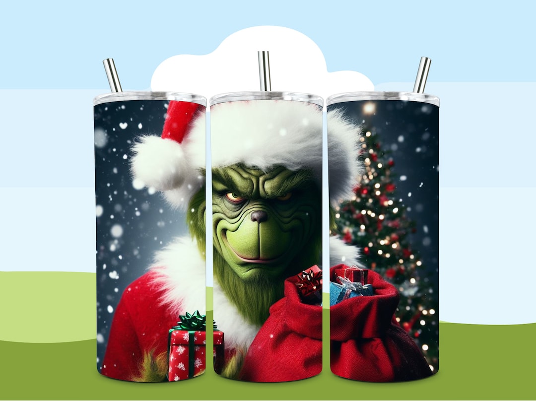 Grinch Tumbler Wrap Sublimation Design Template. Instant Digital ...