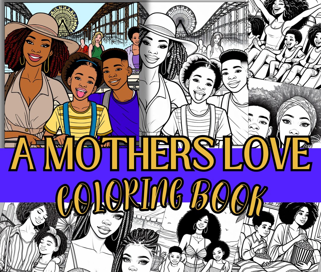 85 Page Mother and Children Coloring Pages A Mothers Love Coloring Book ...